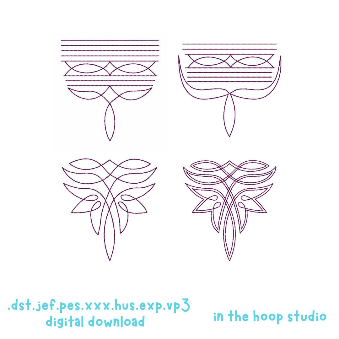 4 BOOT STITCH Thread Designs Machine Embroidery Digital Download ...