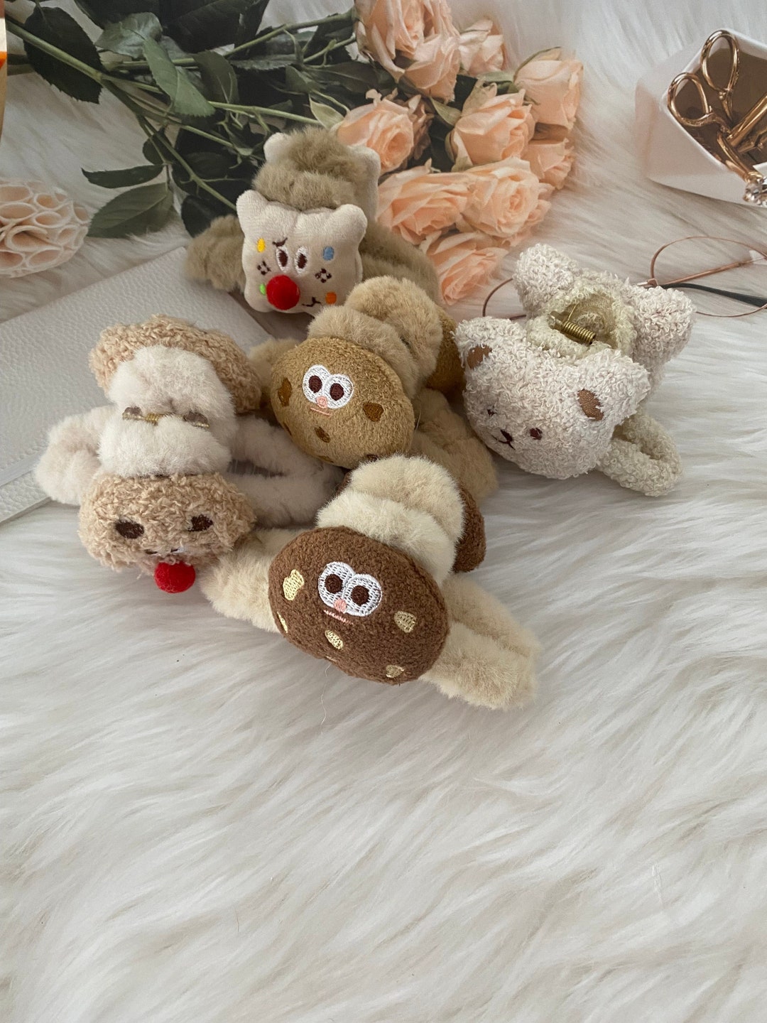 Kawaii Handmade Autumn and Winter Cute Plush Toy Hair Clip| Sweet ...