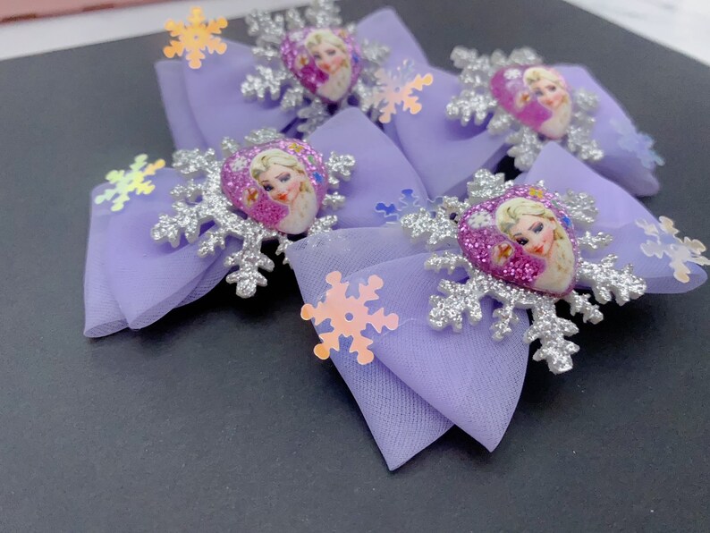 Frozen Elsa Bow Headdress for Kids Pair Sandwich Ice Steamer Braided ...