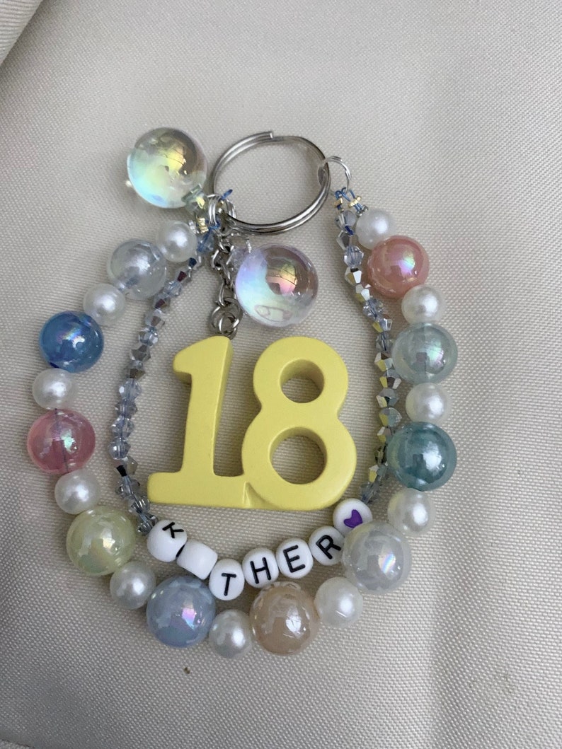 SWEET 18th Birthday Keychain, Personalized Keychain Gift for Her ...