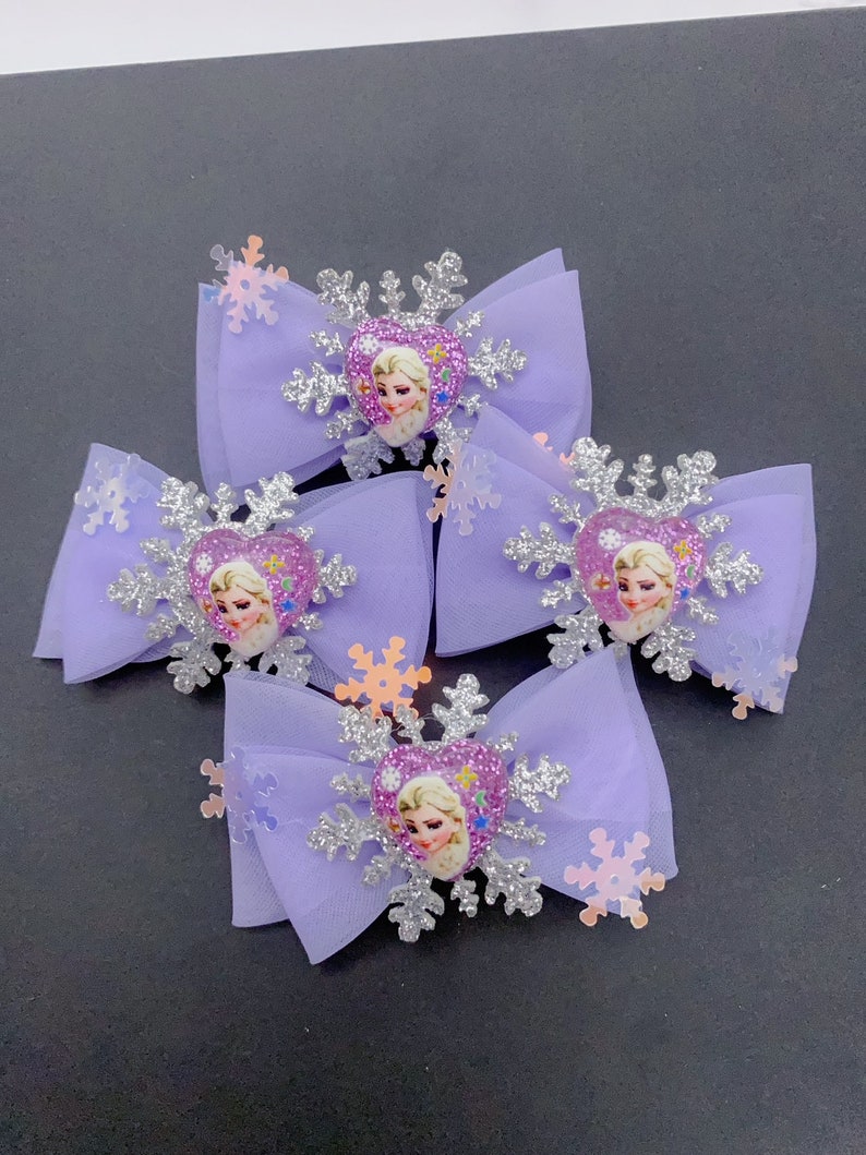 Frozen Elsa Bow Headdress for Kids Pair Sandwich Ice Steamer Braided ...