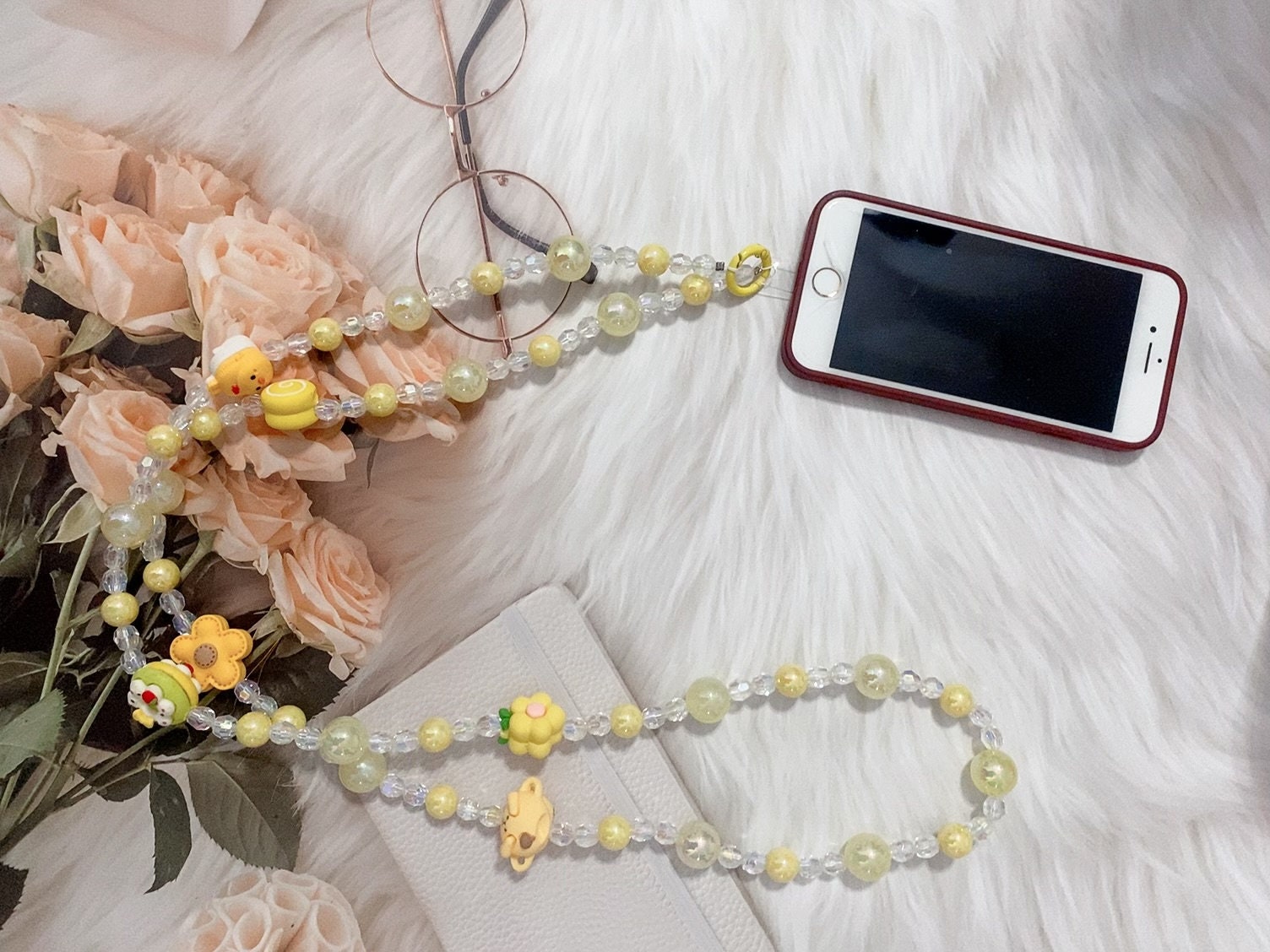 Kawaii and Cute Crossbody Phone Chain| Cell-phone Strap| Hands-free ...