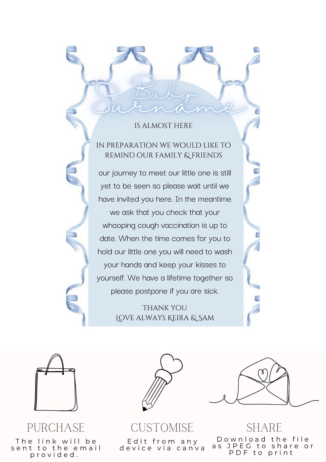 Baby Arrival Rules Newborn Rules Baby Boy Customisable Templates ...