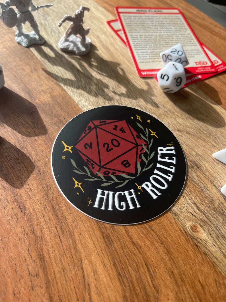 Dnd Sticker D20 Sticker for Gamers Gift Dnd Dice Roller Funny Dnd Vinyl ...