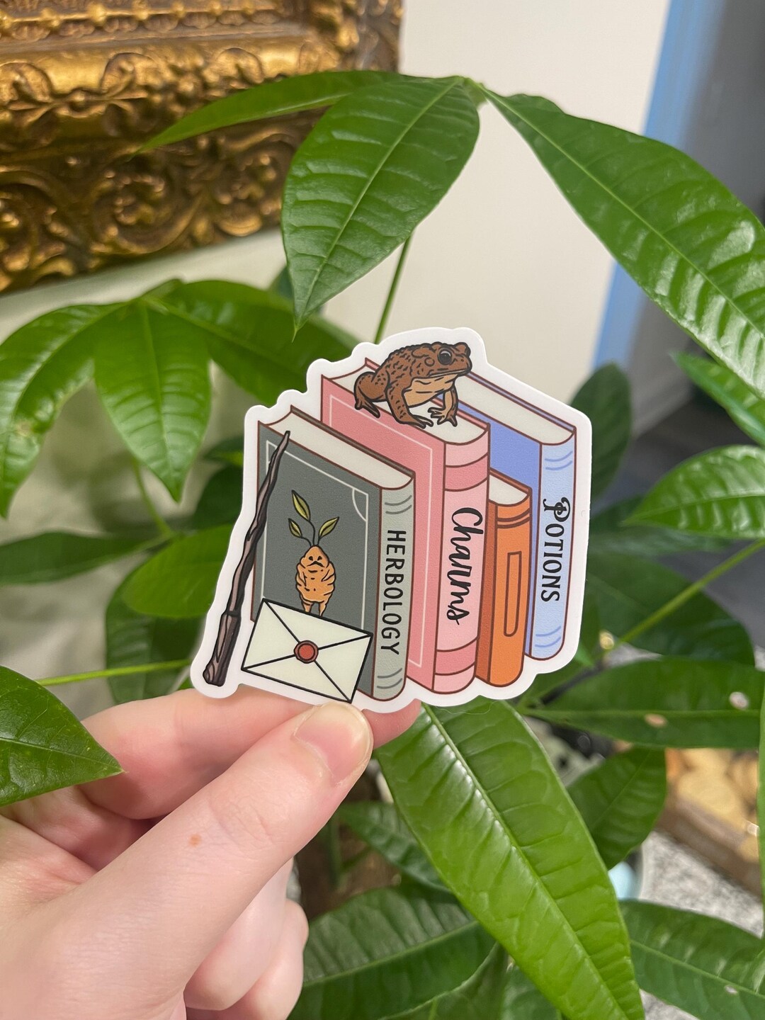 Wizard Bookstack Sticker Spell Book Potions Herbology Dark Arts Witchy ...