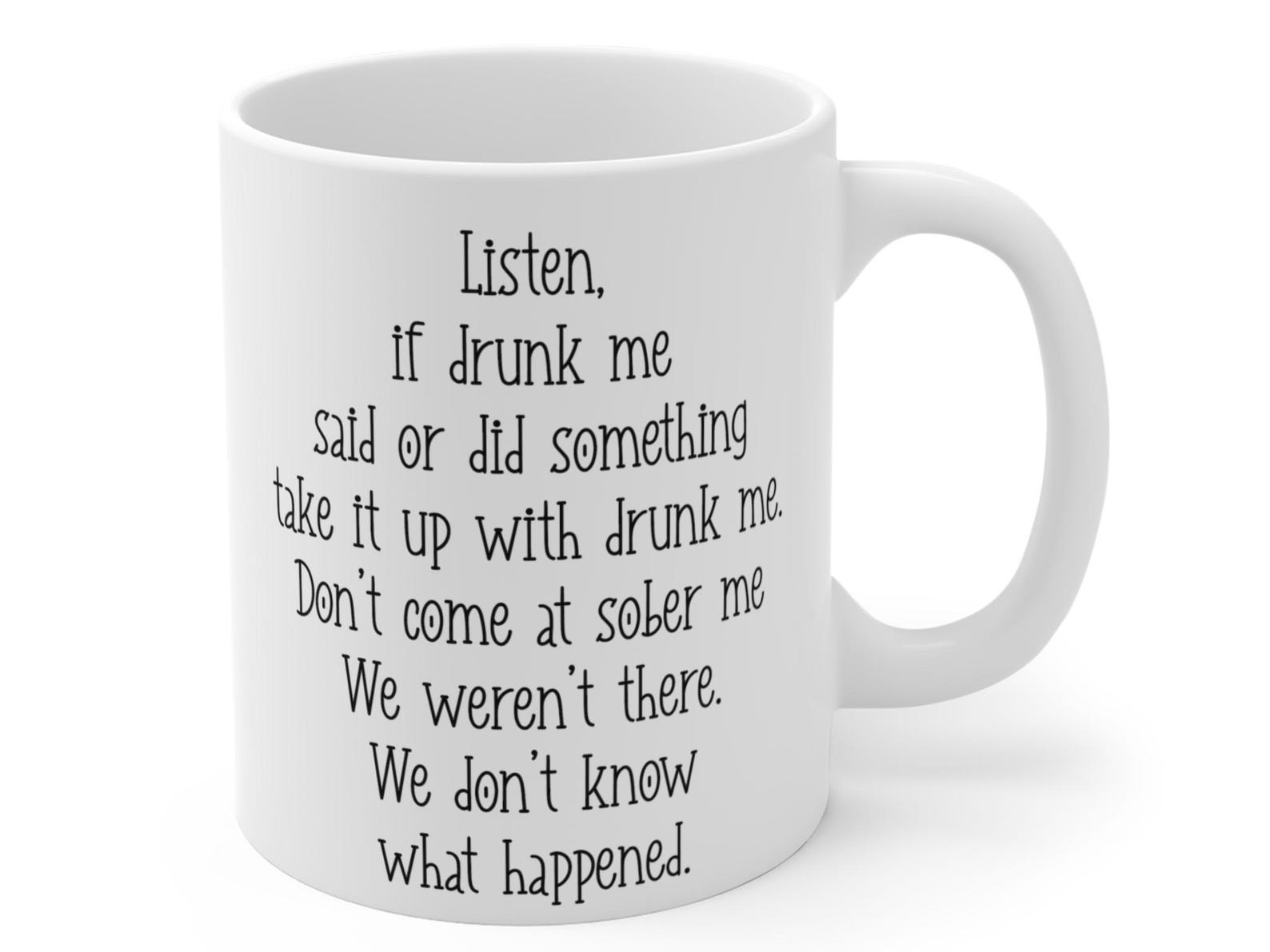 Funny Drunk Coffee Mug for Drunken Nights and Gift Idea for Friends and ...