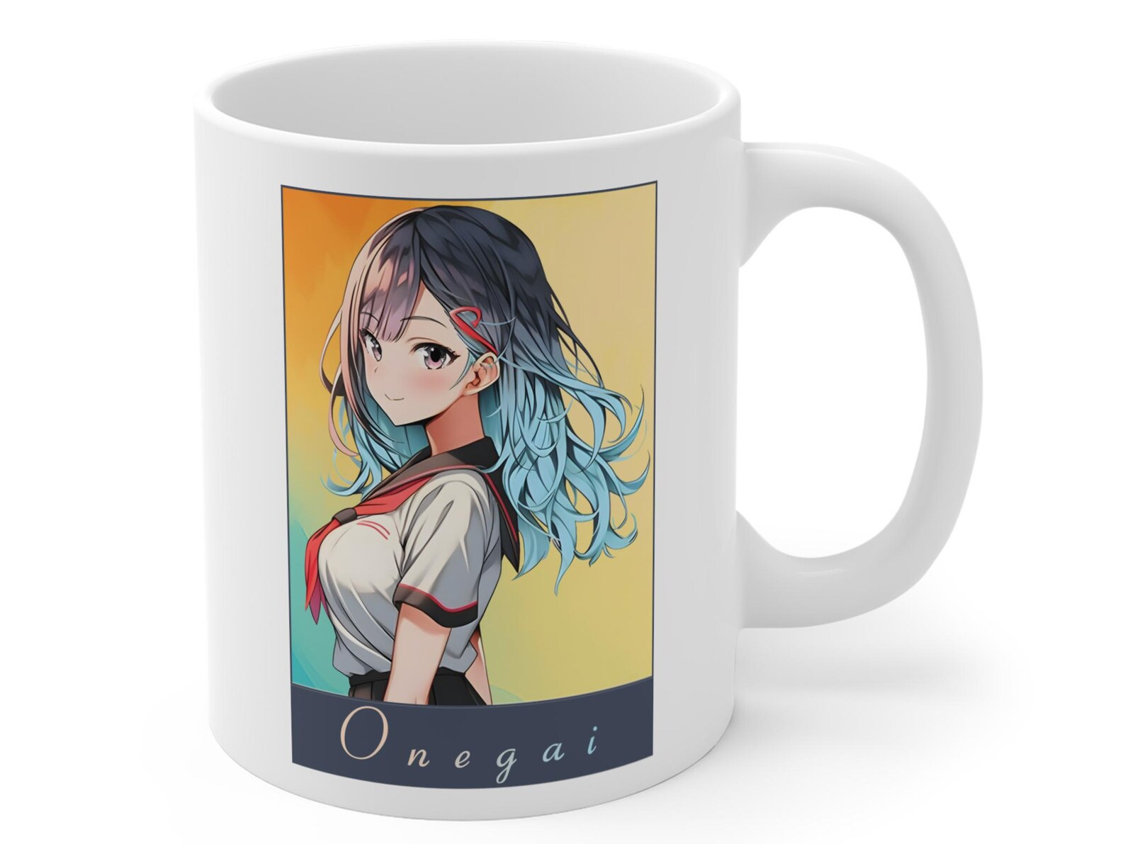 Cute Anime Girl Mug Gift Idea for Otaku Fans Anime Lover Coffee Cup ...