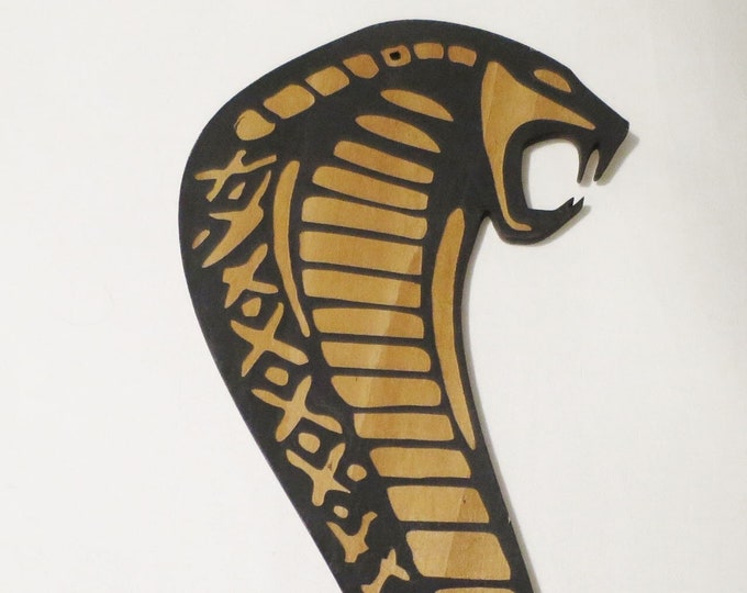 Classic Ford Mustang Shelby Cobra Style Logo Hanging Wall Art 8" X 5.25 ...