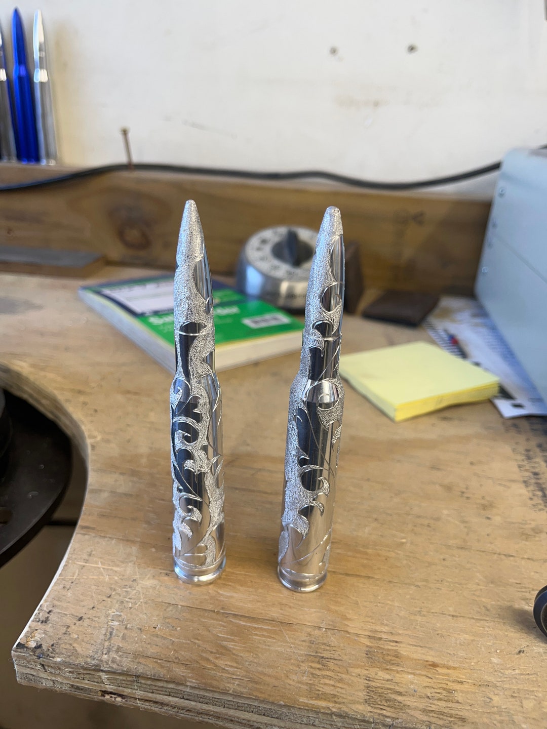 Polished Hand Engraved Bullet Antennas - Etsy