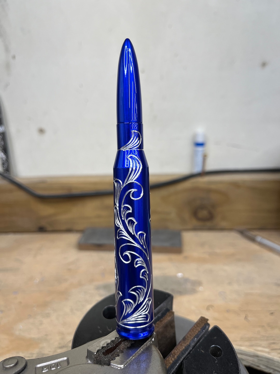 Blue Anodized Engraved Bullet Antenna - Etsy