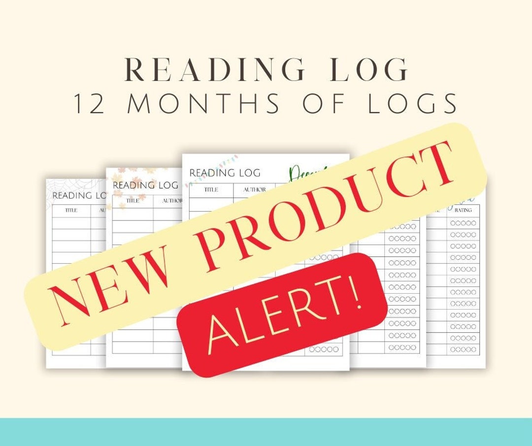 Personalized 12-month Reading Log | Digital Download | Track Books ...