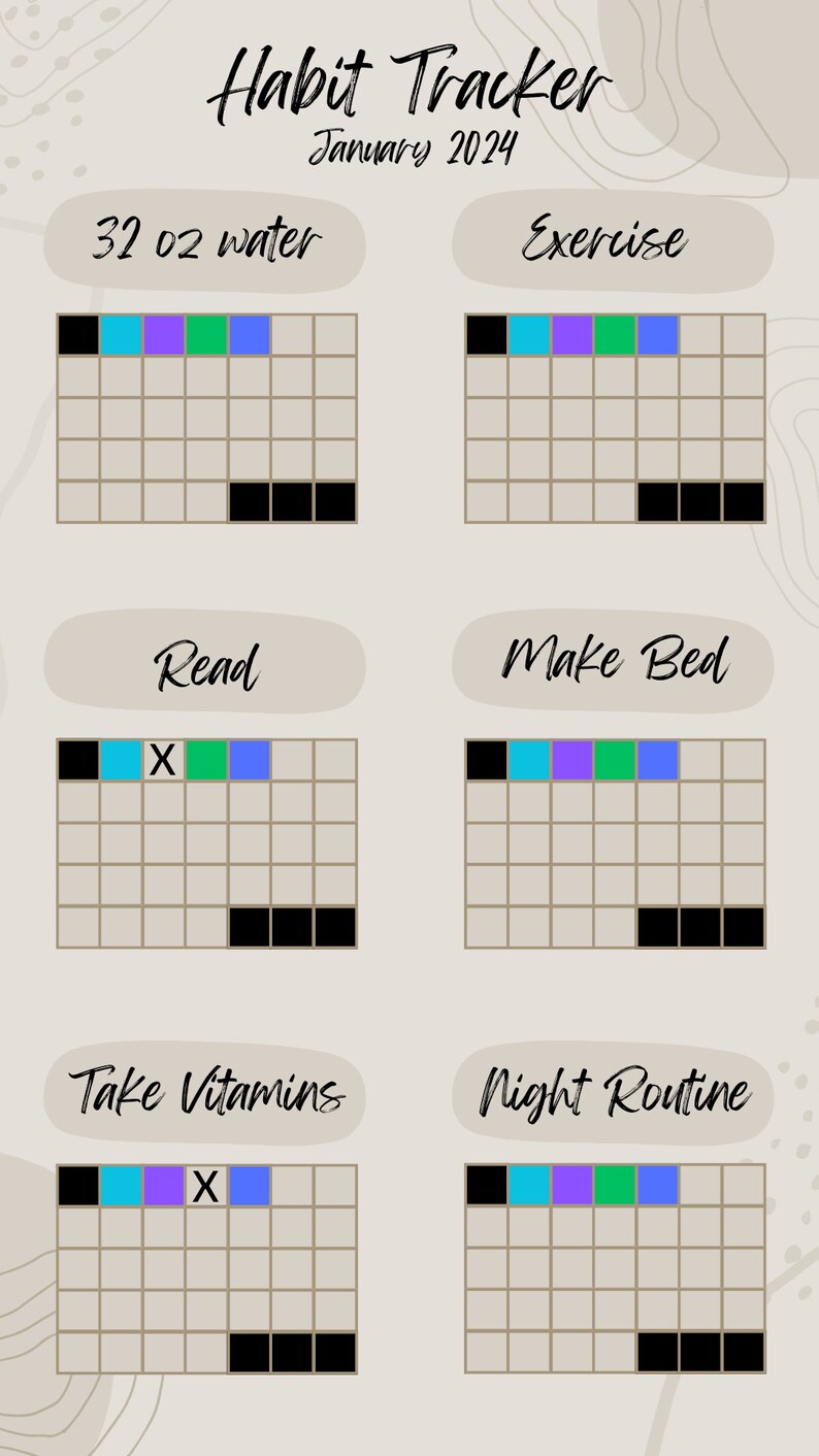 Printable Habit Tracker - Etsy