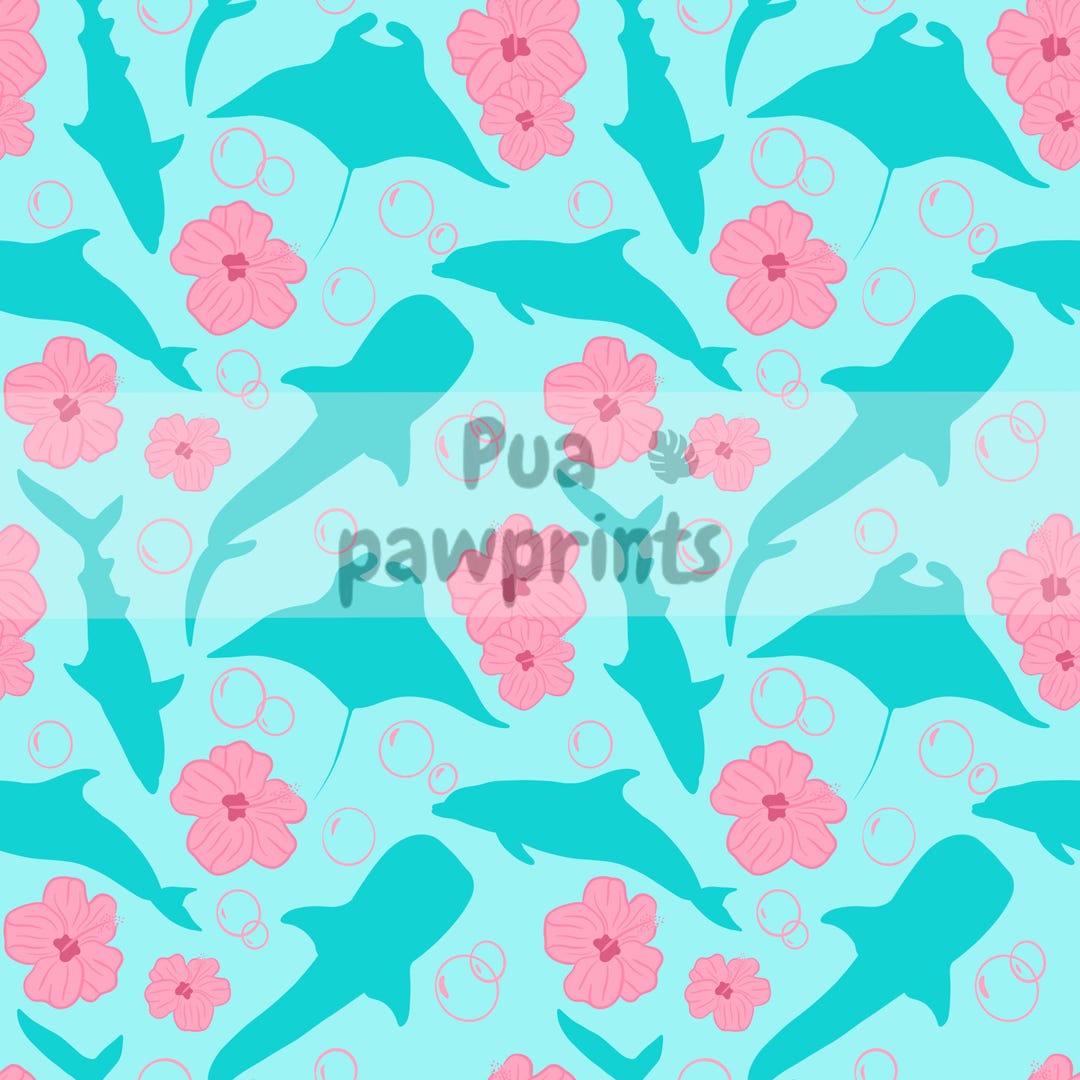 Ocean Friends Seamless Digital File - Etsy