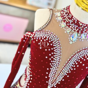 Made to Order red Velvet Diamond Musical Jazz Dance Costume - Etsy