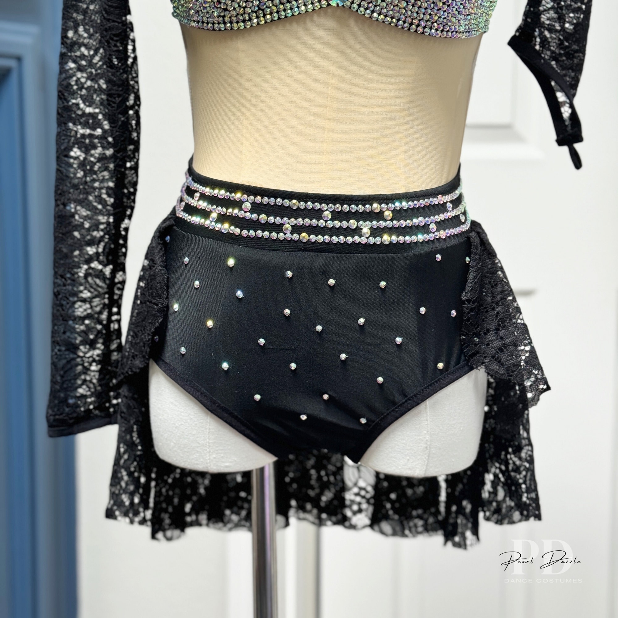 Made to Order Black Diamond Lace Lyrical/contemporary Dance Costume - Etsy
