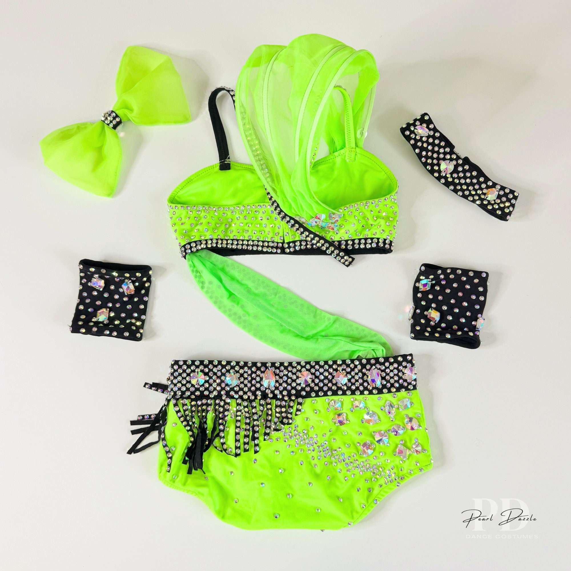 Made to Order Sassy Neon Glam Jazz Dance Costume - Etsy