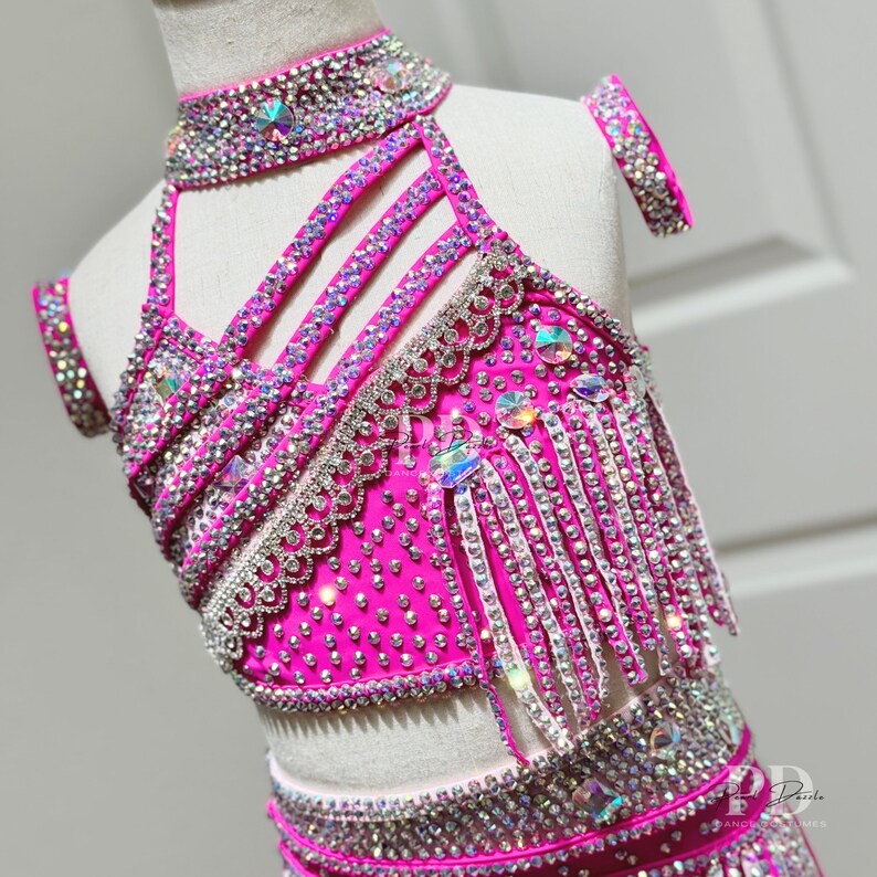 Made to Order Sassy Neon Two Tone Pink Jazz Dance Costume - Etsy