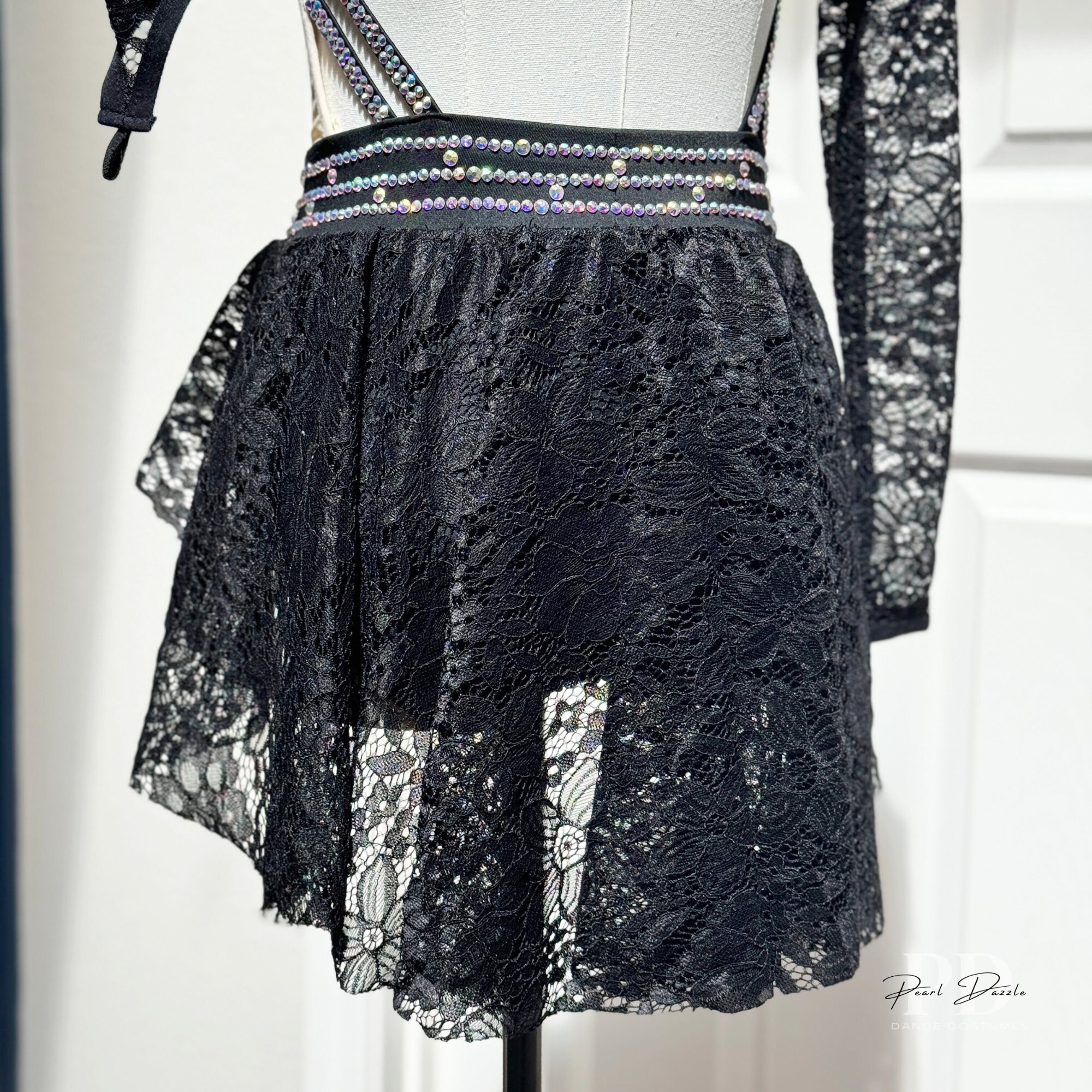 Made to Order Black Diamond Lace Lyrical/contemporary Dance Costume - Etsy