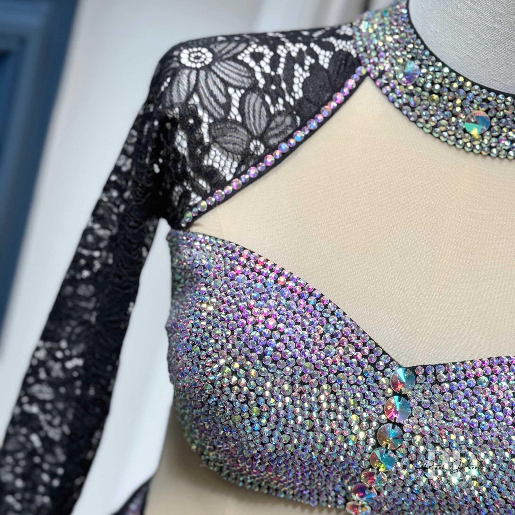 Made to Order Black Diamond Lace Lyrical/contemporary Dance Costume - Etsy