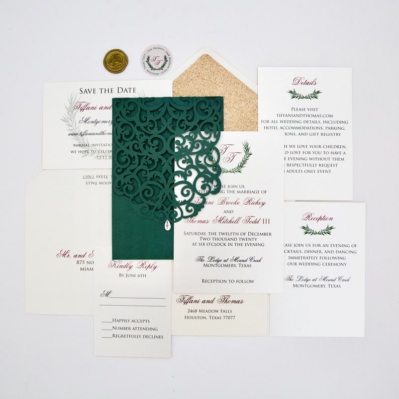 Laser Cut Folder Pocket With Jewel - Etsy