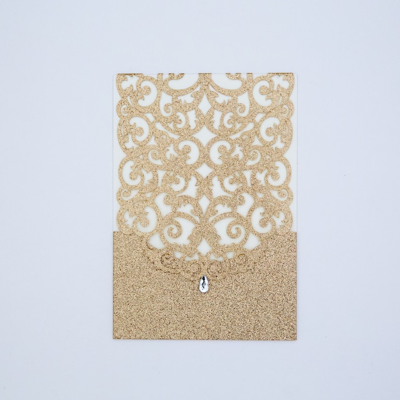 Laser Cut Folder Pocket With Jewel - Etsy