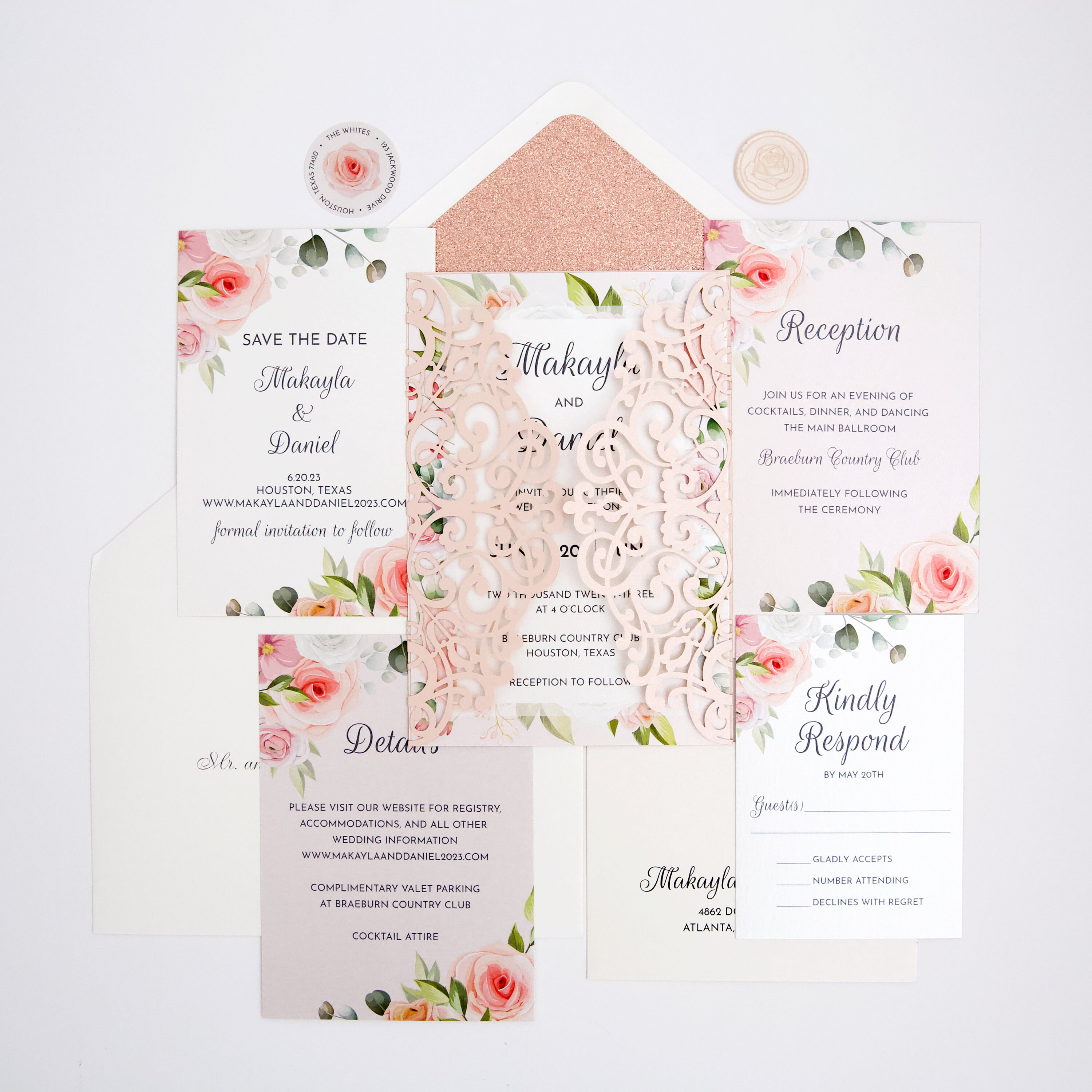 Laser Cut Invitation Folder - Etsy