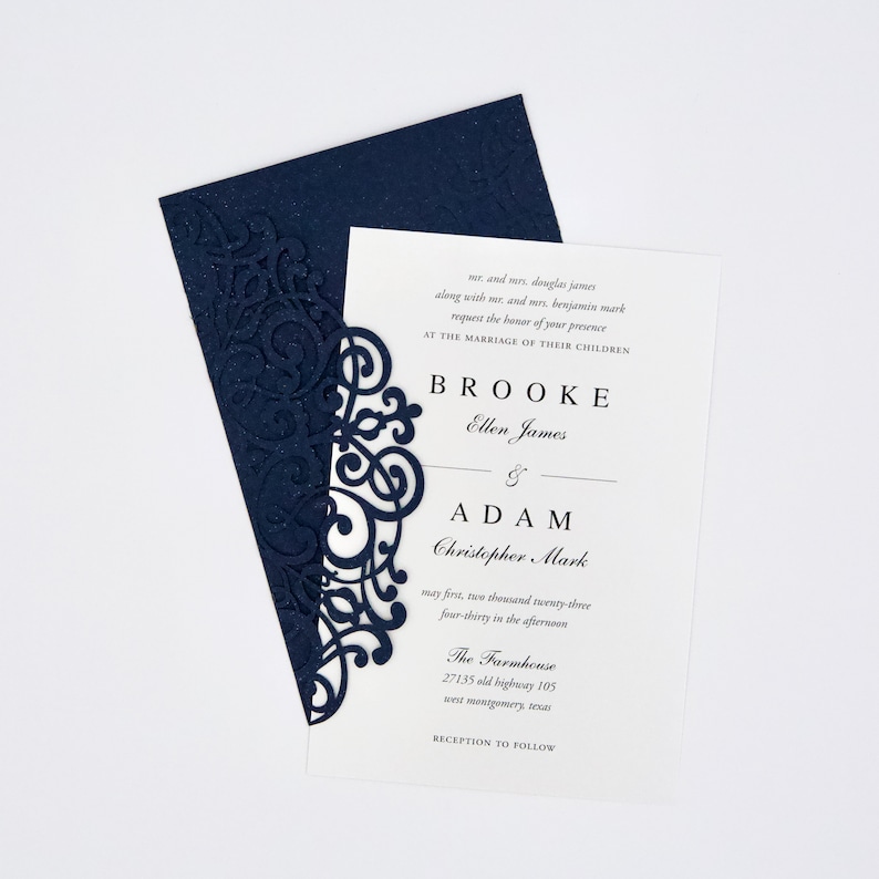Laser Cut Invitation Folder - Etsy
