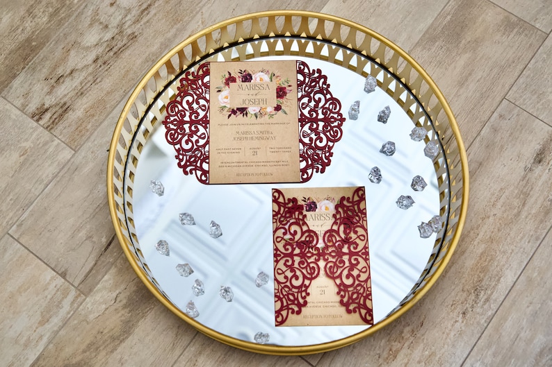 Laser Cut Invitation Folder - Etsy