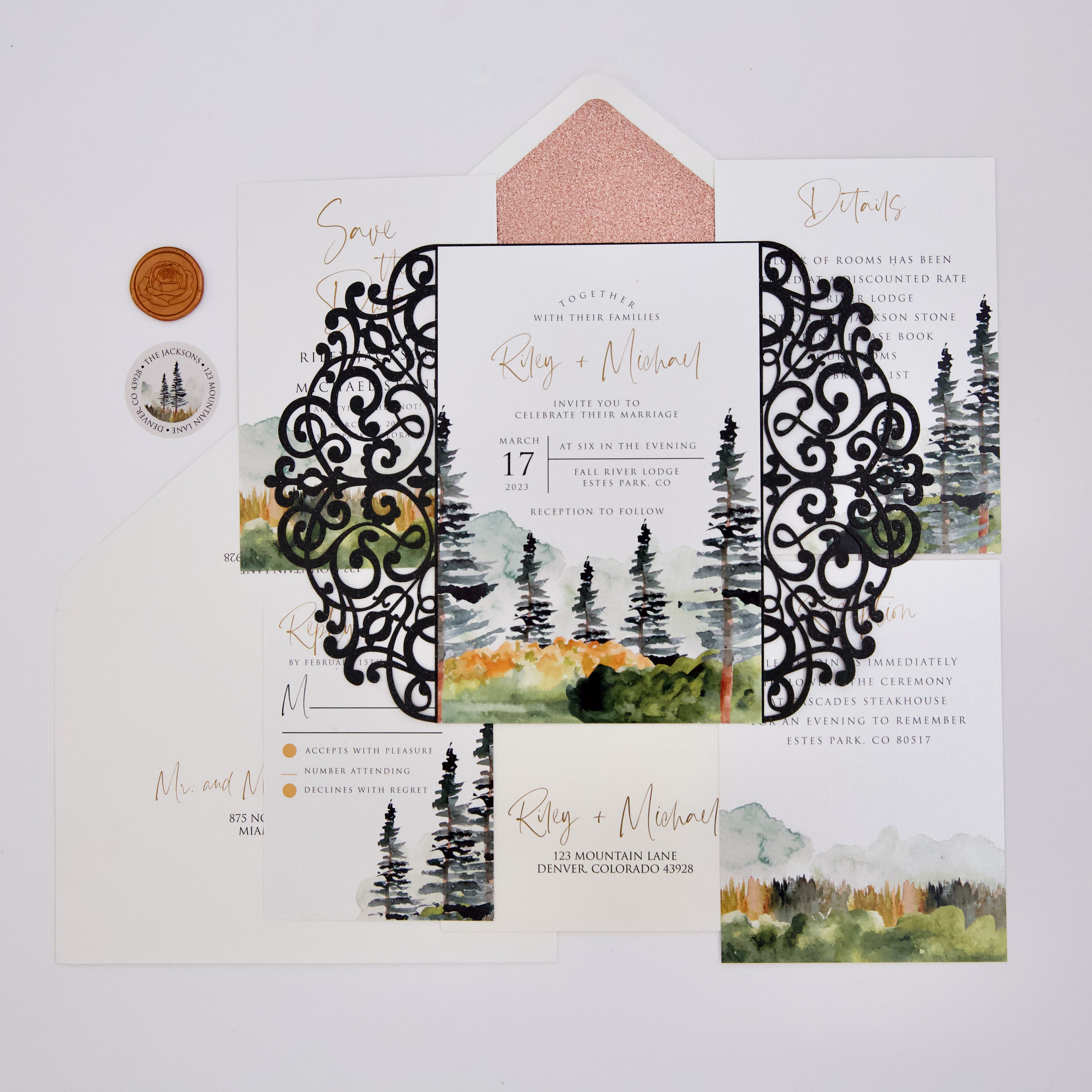 Laser Cut Invitation Folder - Etsy
