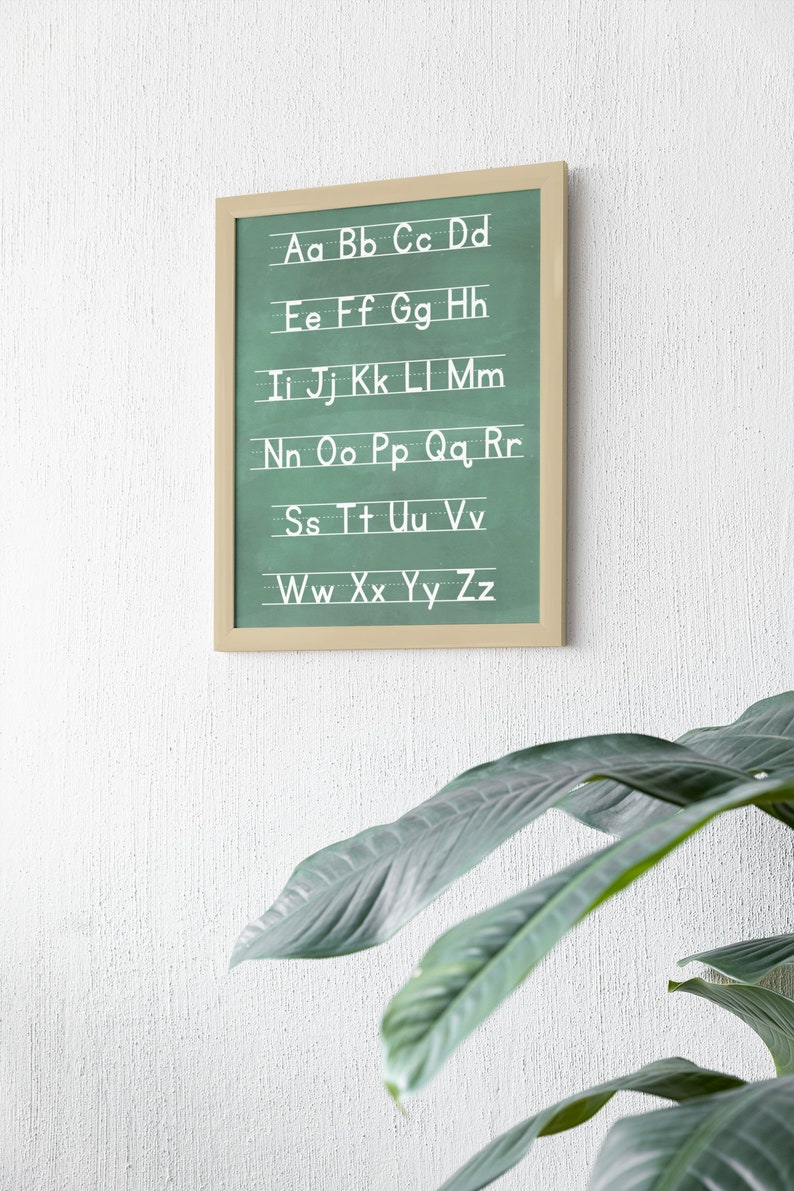 Chalkboard Decor, Alphabet Poster, Educational Poster, Homeschool ...