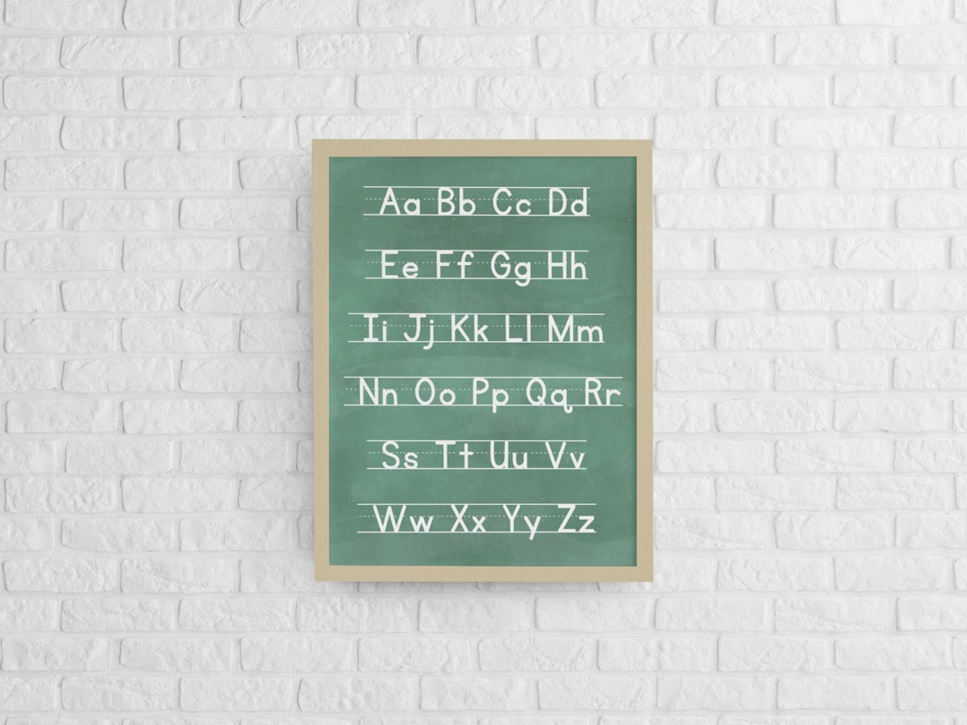 Chalkboard Decor, Alphabet Poster, Educational Poster, Homeschool ...