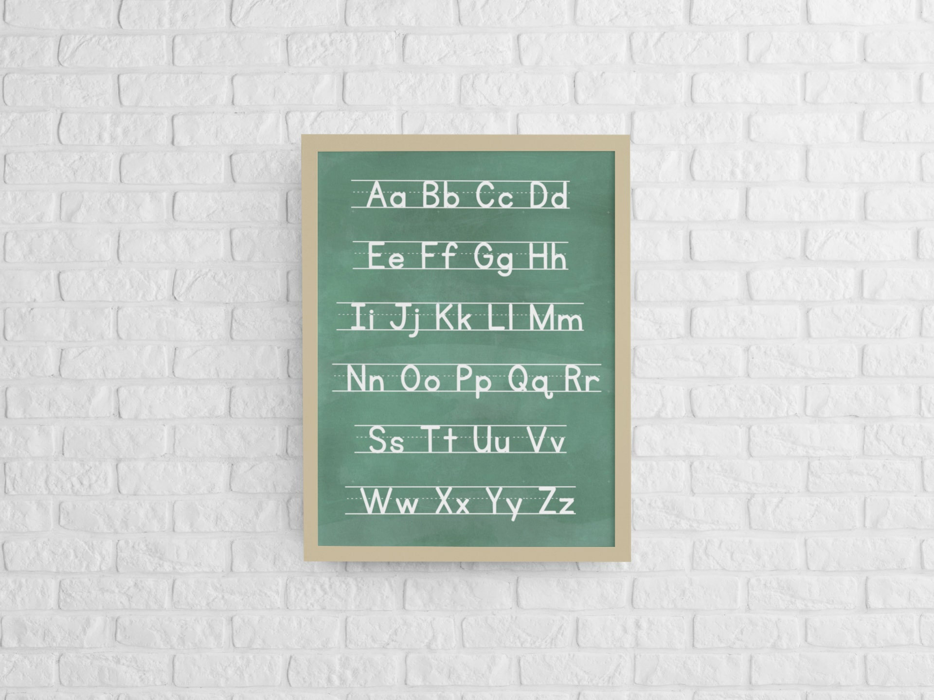 Chalkboard Decor, Alphabet Poster, Educational Poster, Homeschool ...