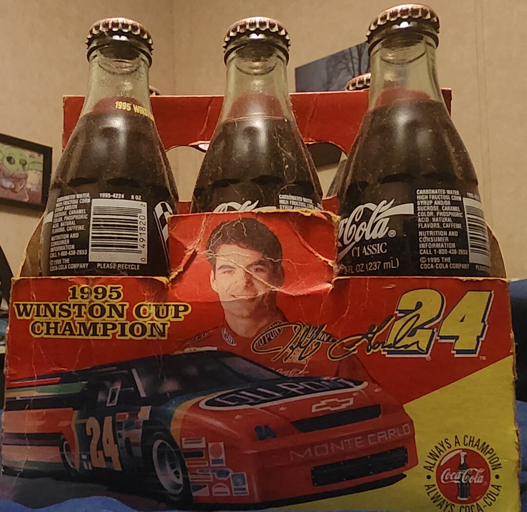 Jeff Gordon 1995 Championship Six Pack Coke Glass Bottles - Etsy