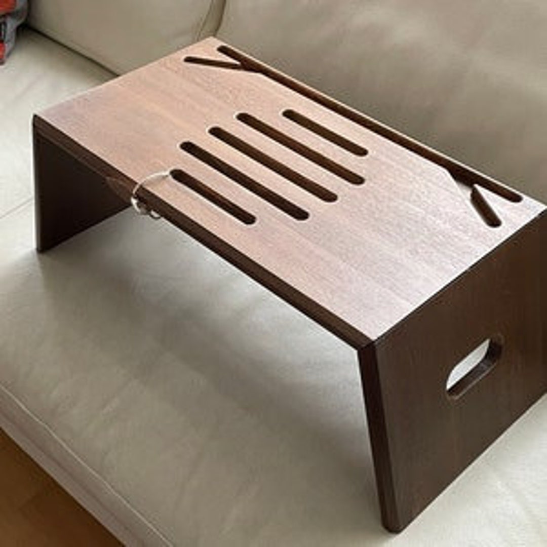 Wooden Foldable Laptop Stand, Portable Lap Desk, Laptop Bed Tray ...