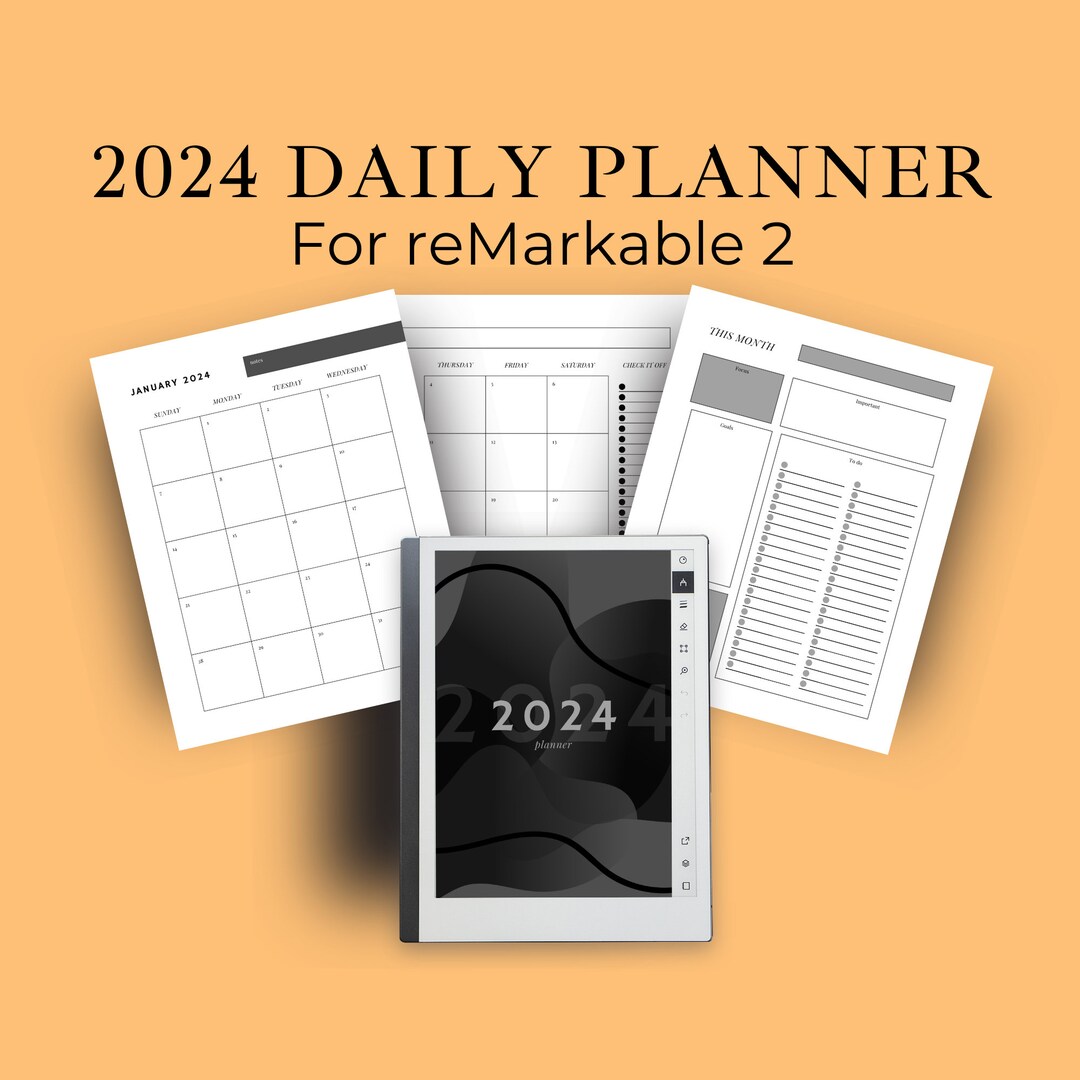 Remarkable 2 Weekly Planner 2024 Digital Planner, Monthly, Weekly ...