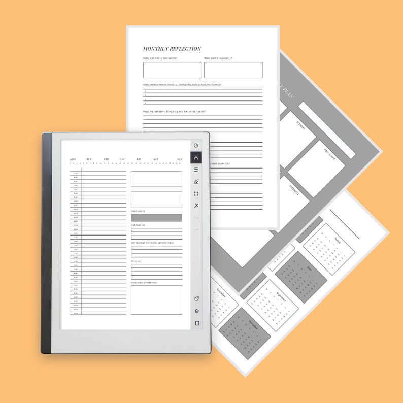 Remarkable 2 Weekly Planner 2024 Digital Planner, Monthly, Weekly ...