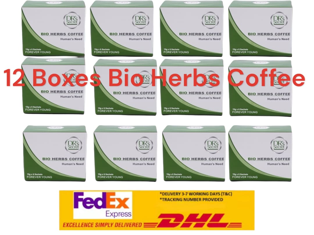 12 Boxes of Drs Secret Bio Herbs Coffee for Men 15G X6 Sachets ...