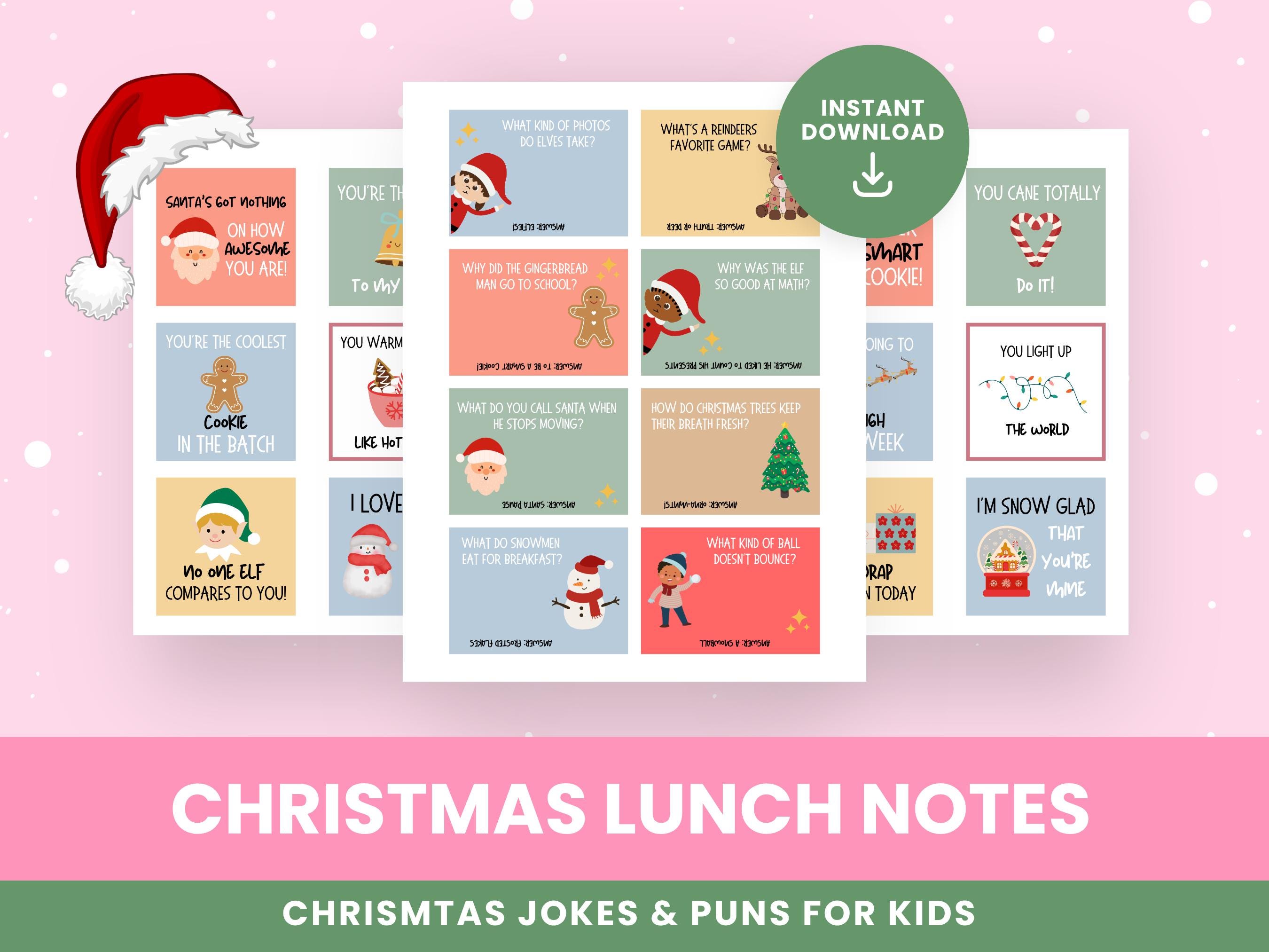 28 Christmas Lunch Box Jokes for Kids | Christmas Lunch Notes ...