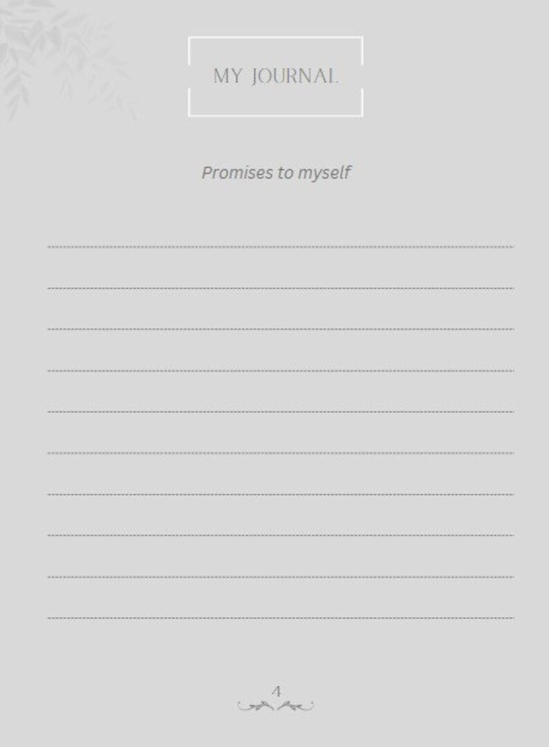 Beige Neutral Personal Journal Digital Template Planner - Etsy