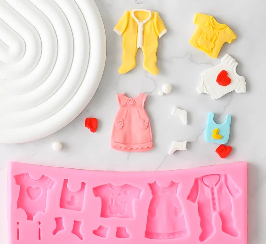 Cakelove 3D Baby Clothes Shower Baby Clothing DIY Mold Fondant Cake ...
