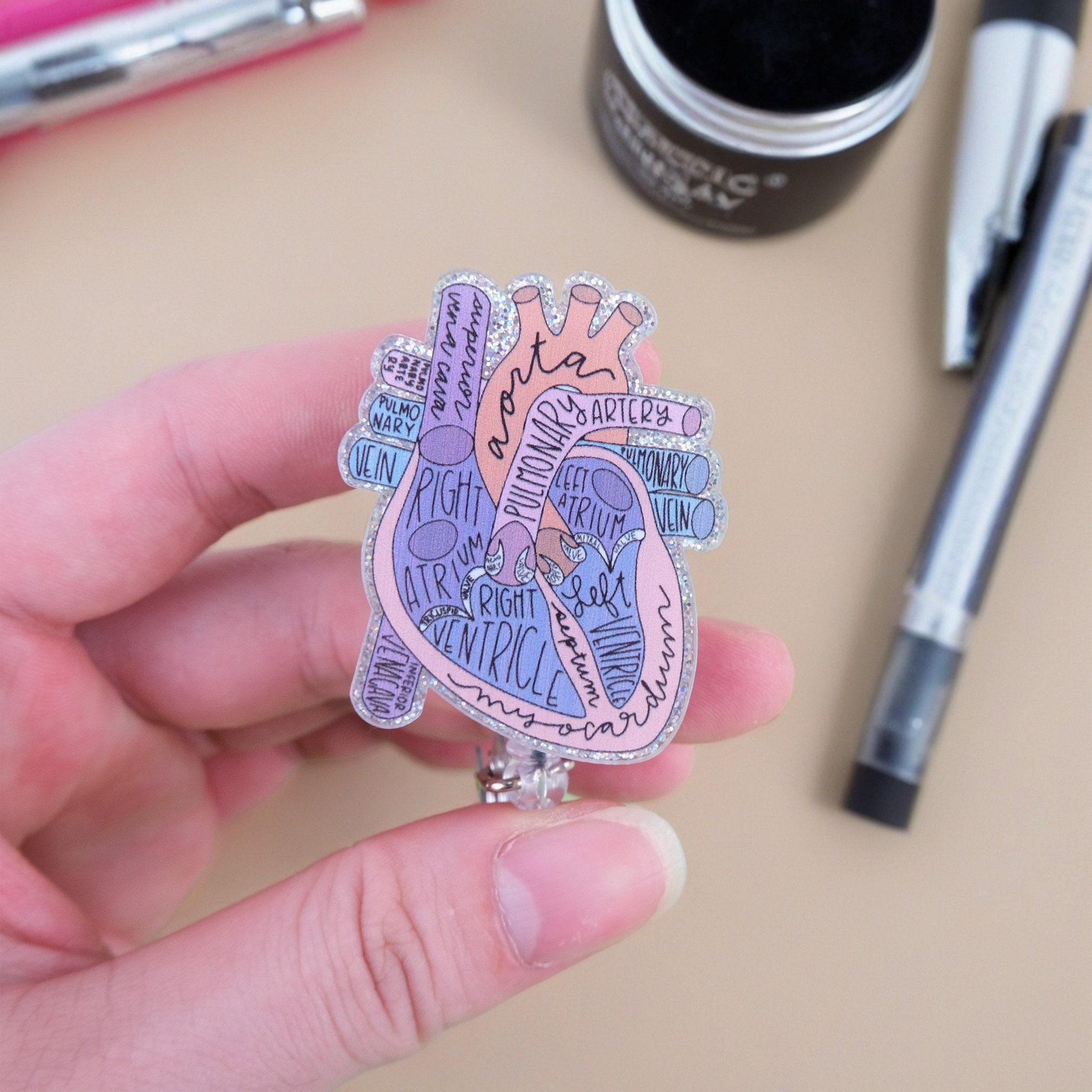 Retractable Nurse Doctor Cardiology Badge Holder,cardiology,nurse ...