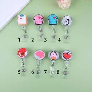 Badge Reel, Custom Nurse Retractable Badge Holder Nurse ID Carabiner ...