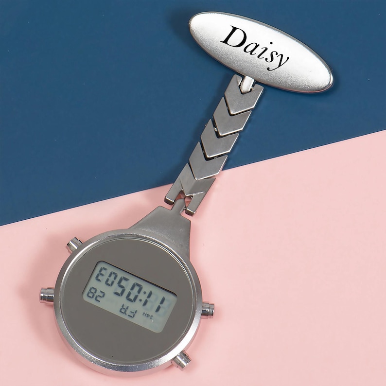 Personalized Digital Nurse Watch, Alloy Clip-on Brooch Fob, Night-glow ...