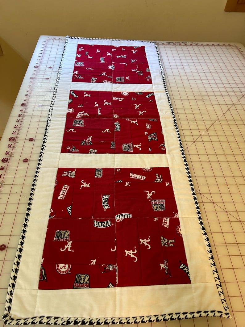Alabama Crimson Tide Quilted Table Runner - Etsy