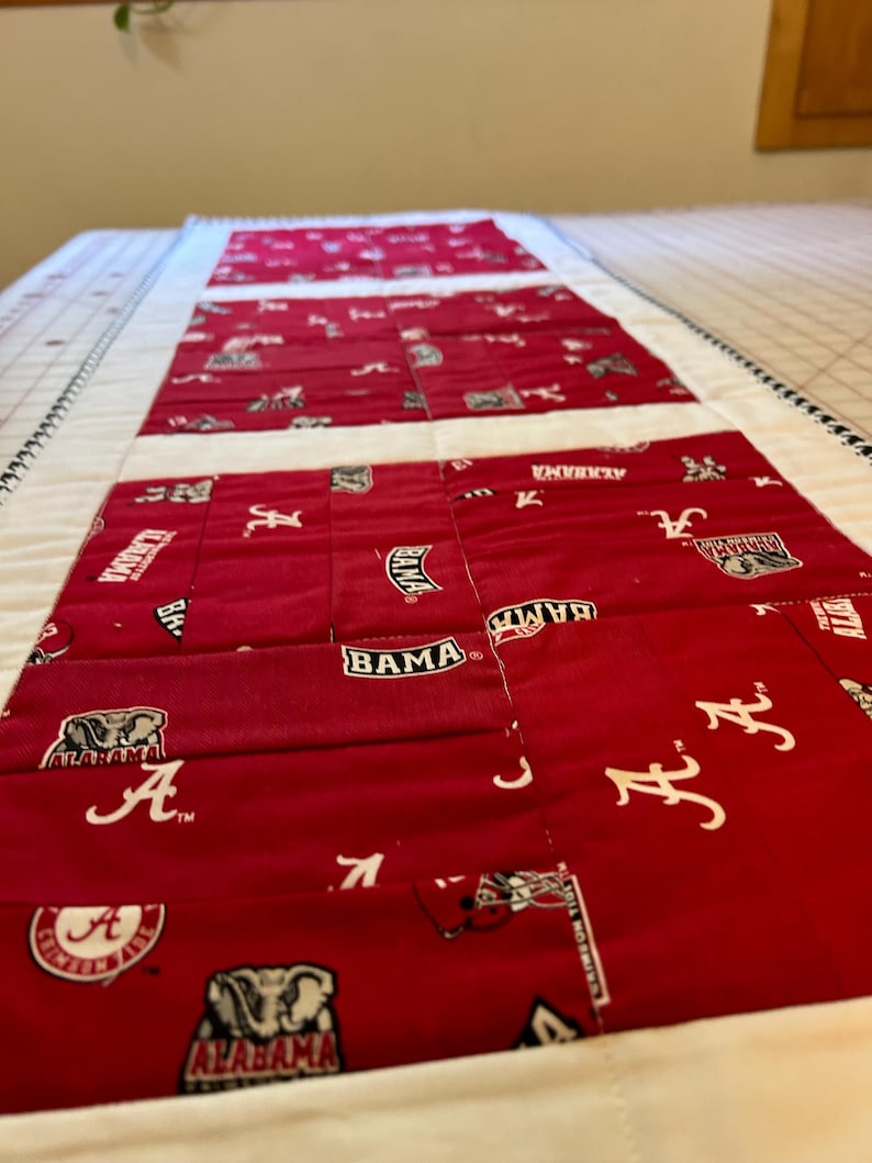 Alabama Crimson Tide Quilted Table Runner - Etsy