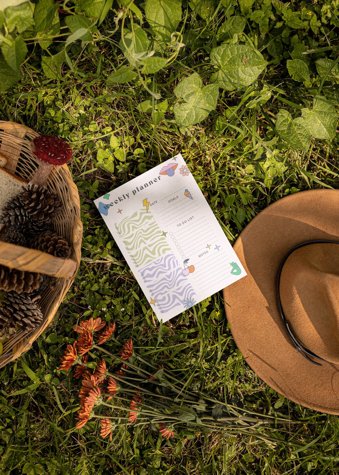 Retro Themed Weekly Planner Downloadable .pdf/effortless Organization ...