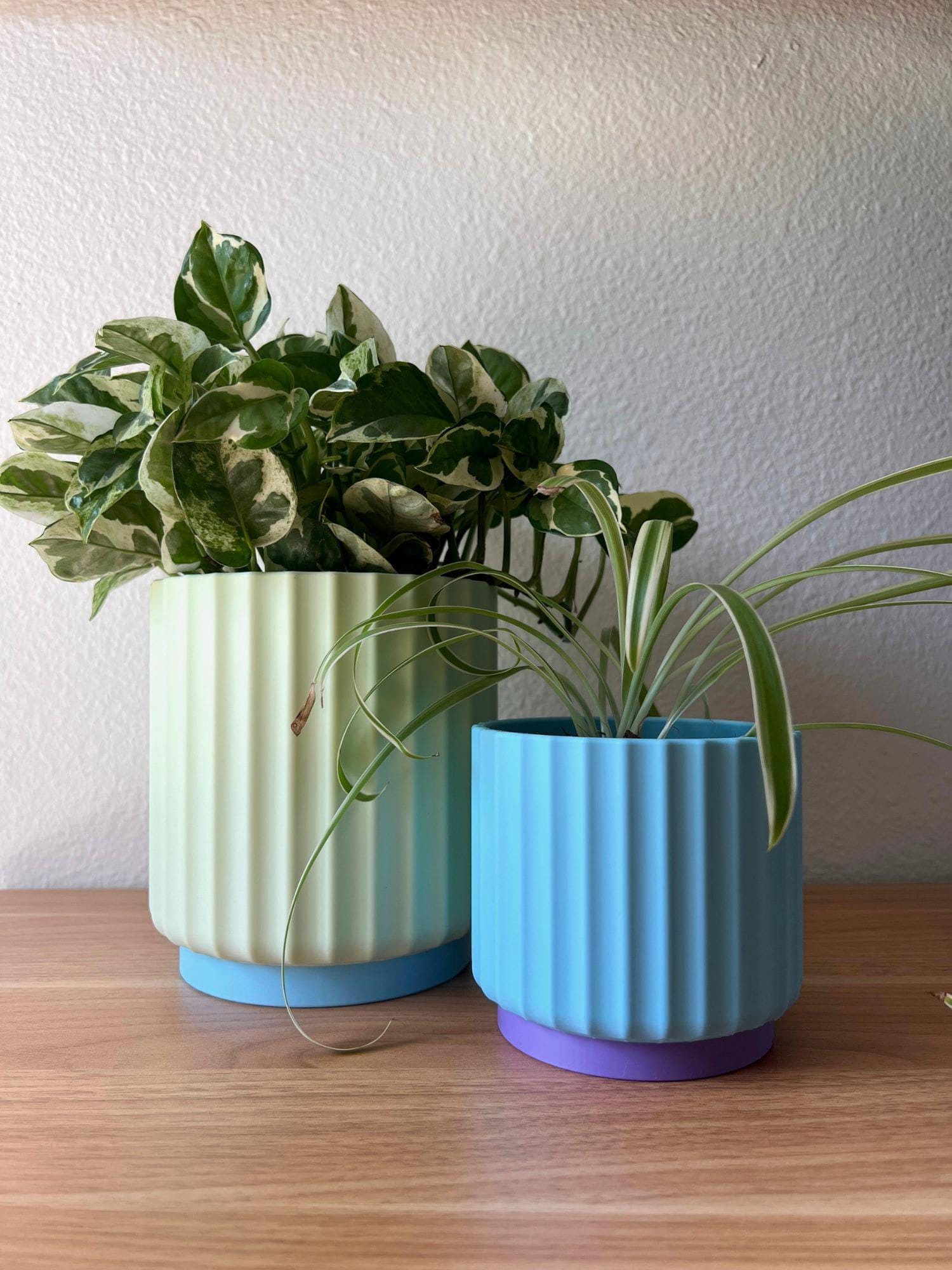 Color Pop Rainbow Planter Trio: 3D Printed Colorful Plant Pot Set - Fun ...