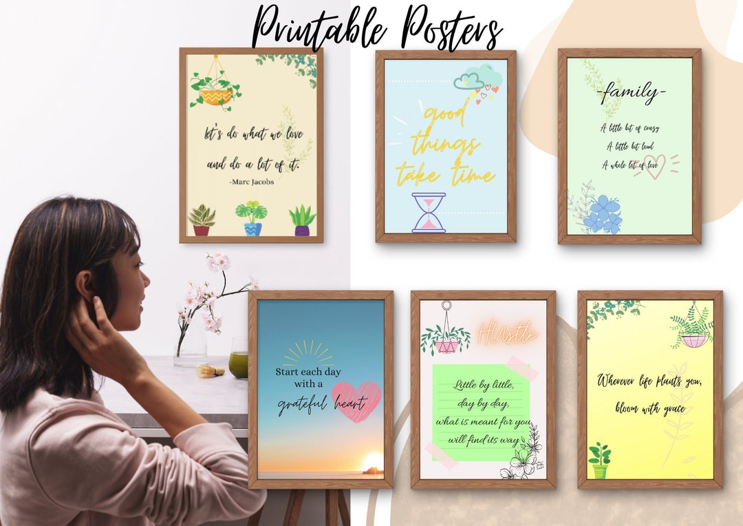 Printable Posters Wall Decor Room Decor bundle of 6 - Etsy