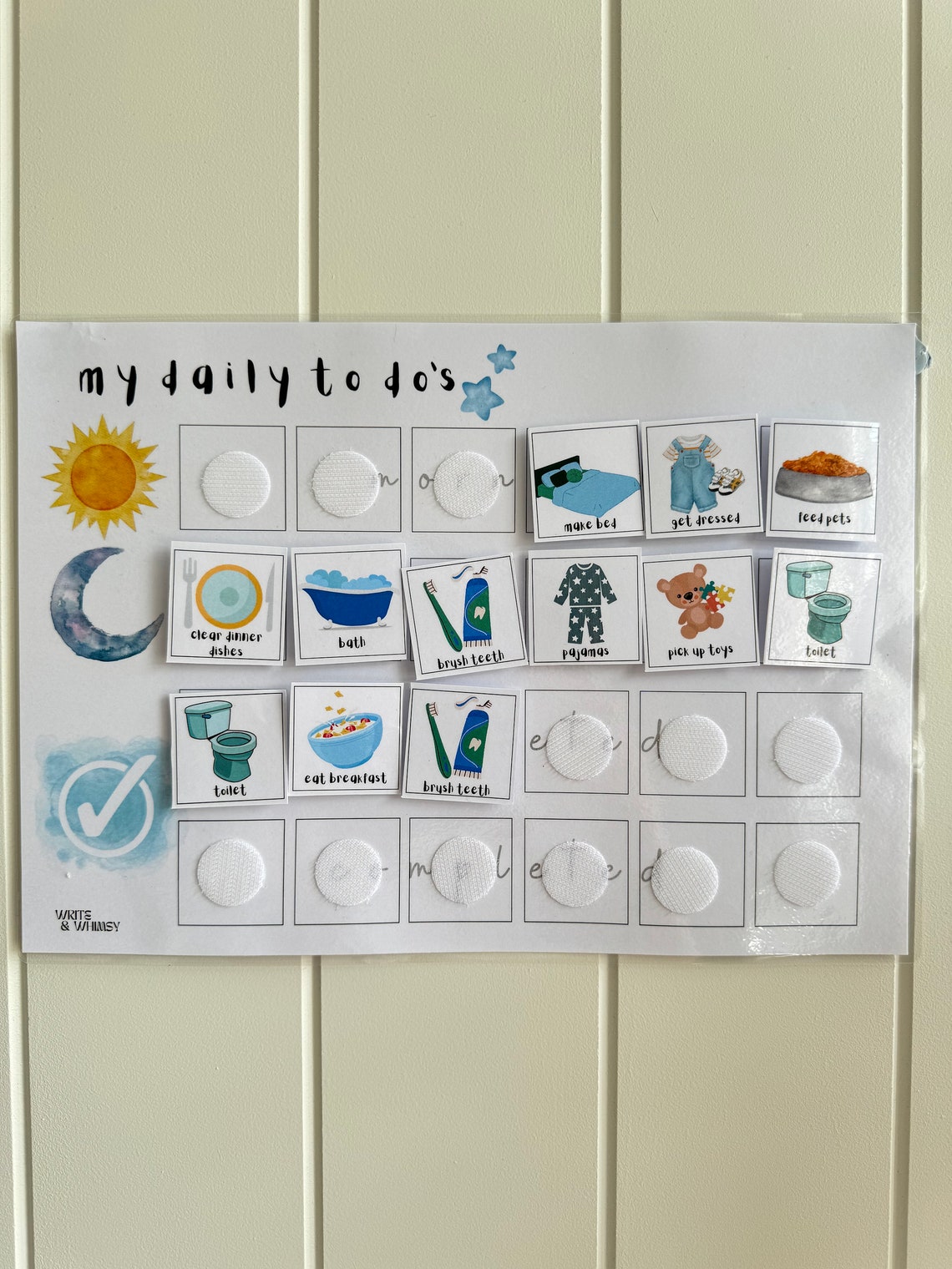 Boys Chore Chart, Toddler Chore Chart, to Do List for Kids, Childrens ...
