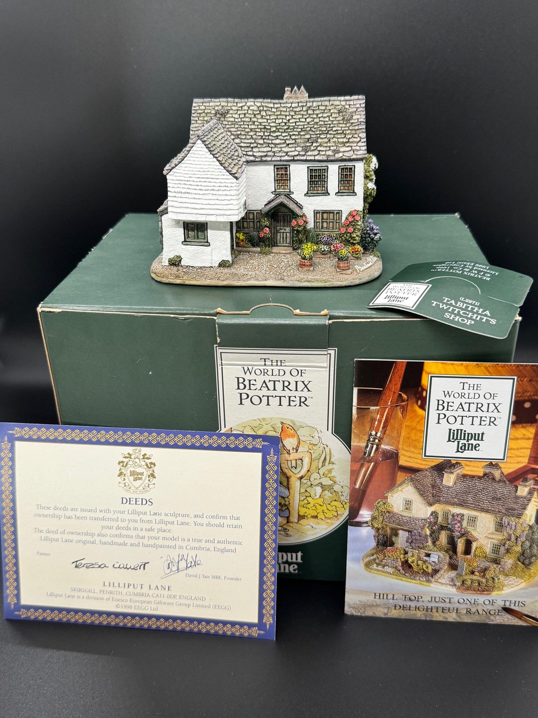 Lilliput Lane Tabitha Twitchit's Shop With Box and Deed Rare Vintage ...